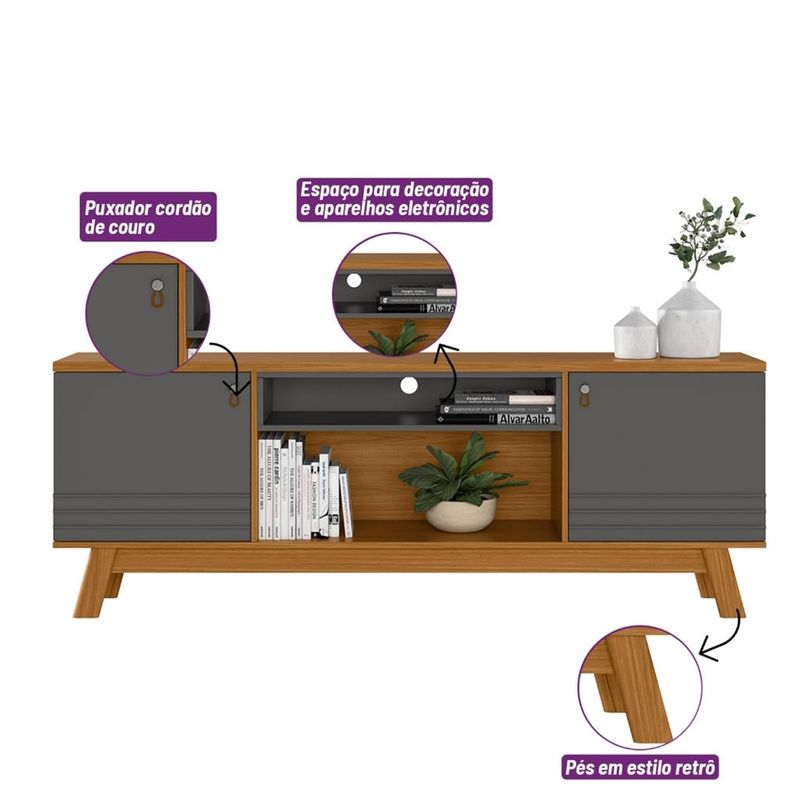 Rack para TV até 75 Polegadas 2 Portas Colorado Linea Brasil | Multiloja