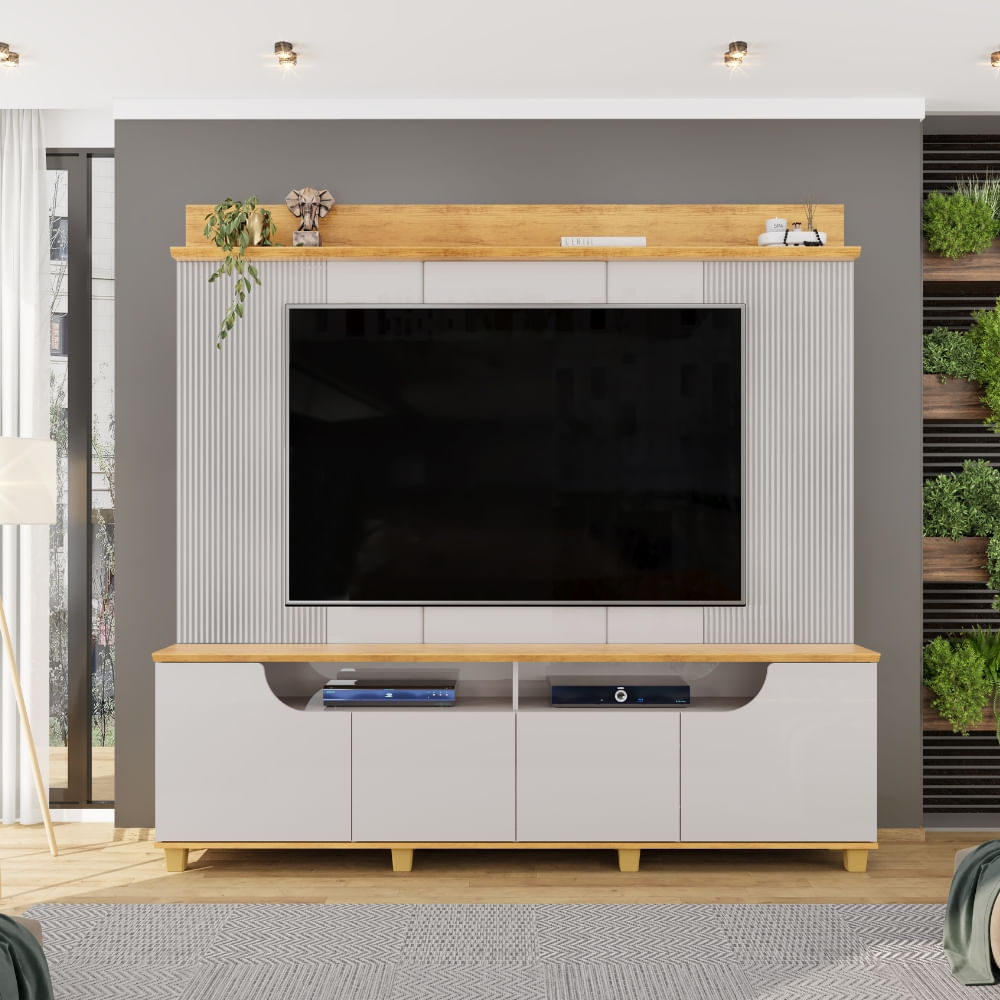 Estante Home Ripada TV até 75" Gama DJ Móveis | Multiloja - Multiloja |Aqui é Bom de Comprar, é ...