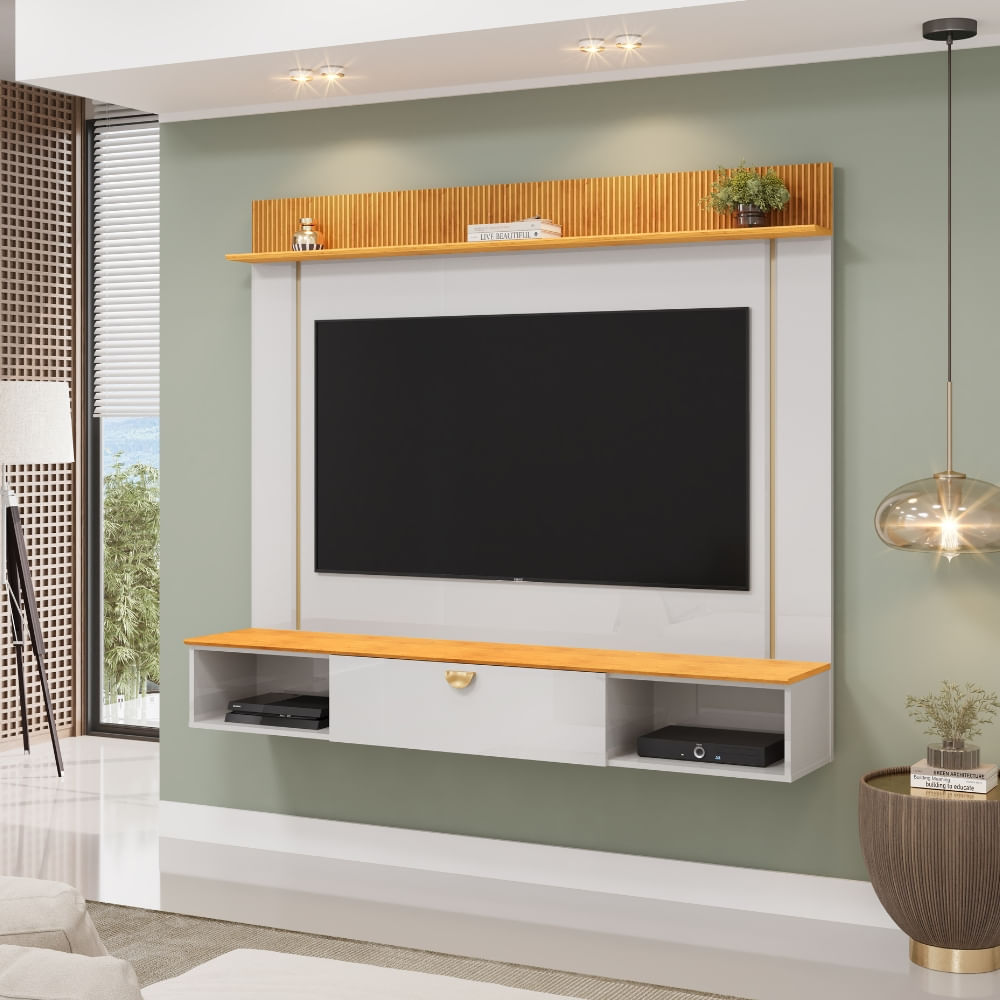 Painel Ripado TV até 70 Pol 1Porta Iza DJ Móveis | Multiloja